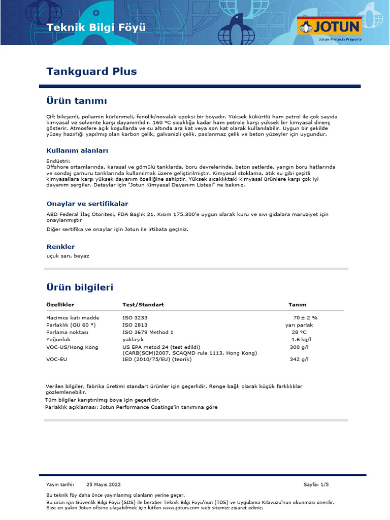 TDS 22180 Tankguard Plus TR-TR TR | PDF