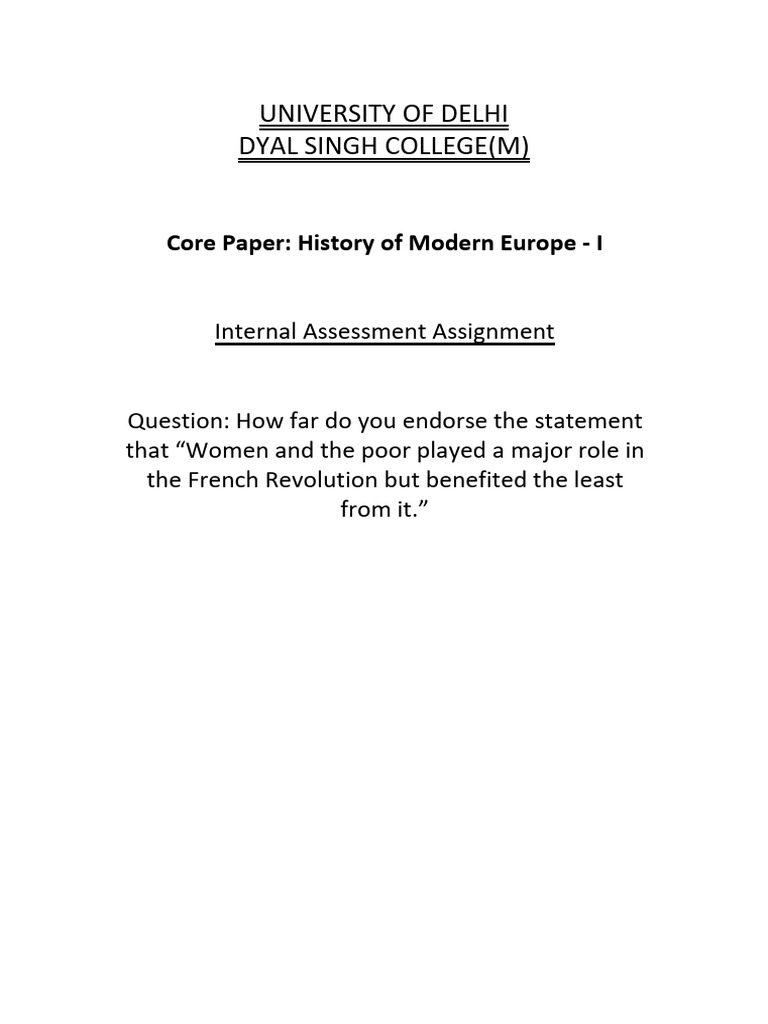 Women in French Revolution | PDF | French Revolution