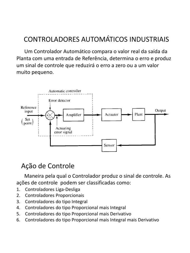 Controladores Automáticos Industriais | PDF | Integrante | Torque