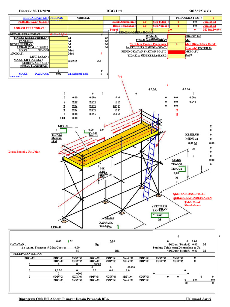 Kalkulator Scaff | PDF