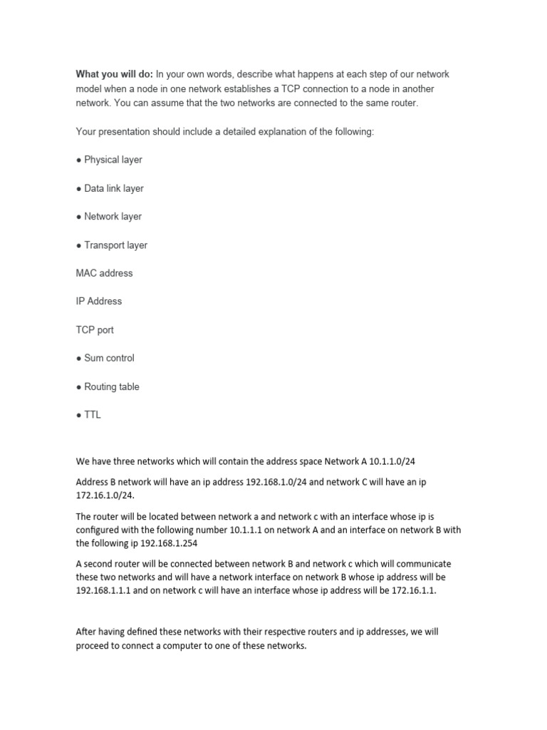 network layers explanation | PDF | Computer Network | Internet Protocols