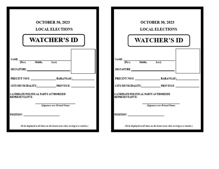 Watcher's Id | PDF
