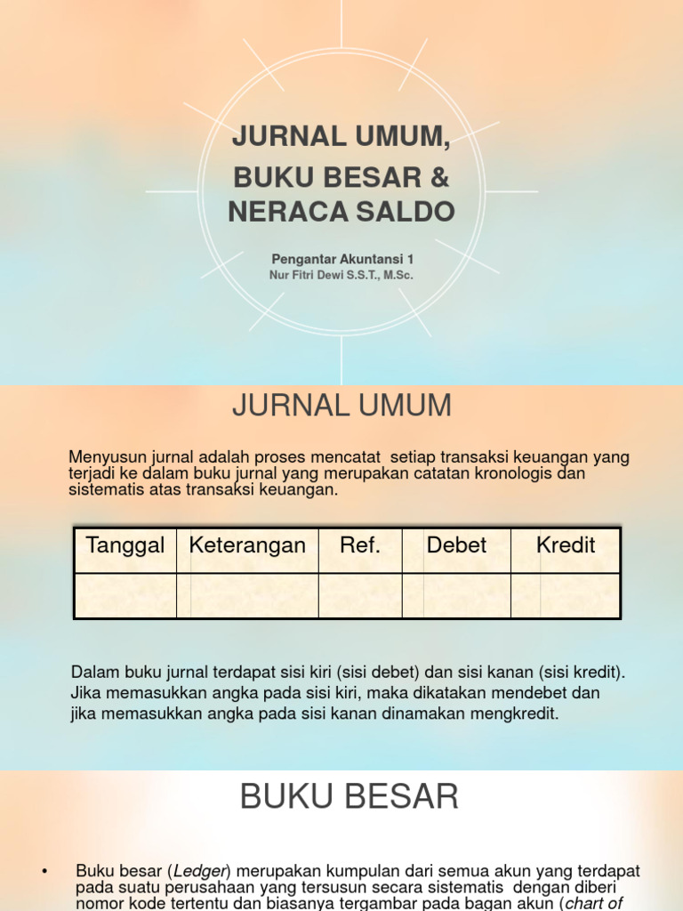 Jurnal Umum, Buku Besar dan Neraca Saldo | PDF