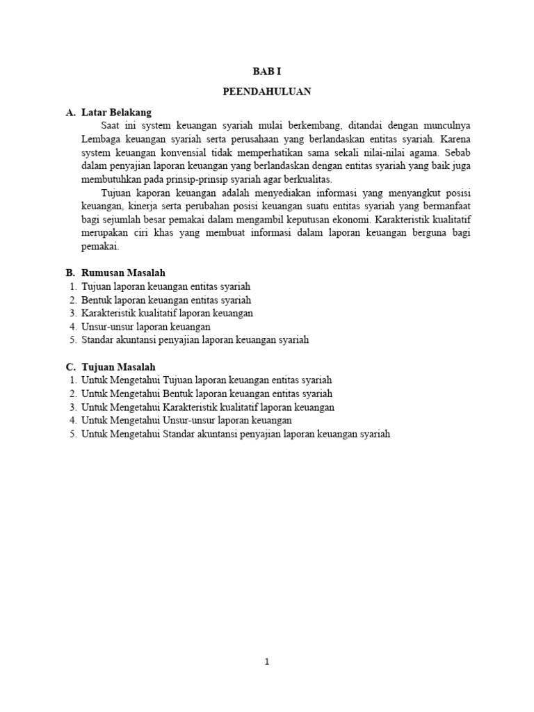 Laporan Keuangan Entitas Syariah | PDF