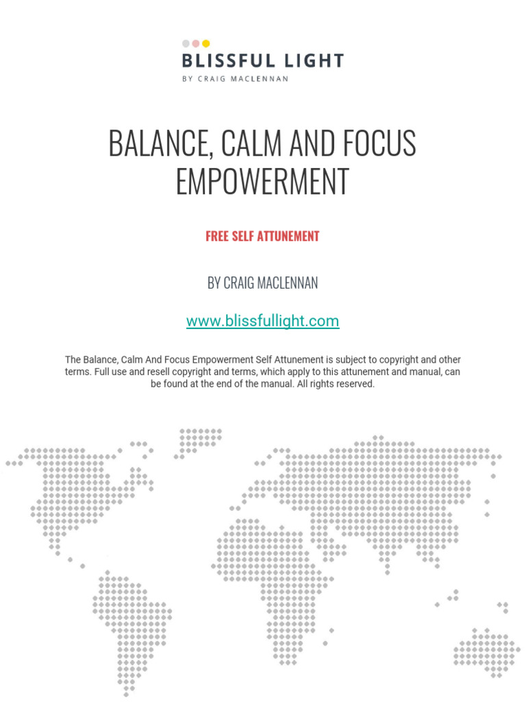 Balance Calm and Focus Empowerment Free Self-Attunement Manua | PDF ...