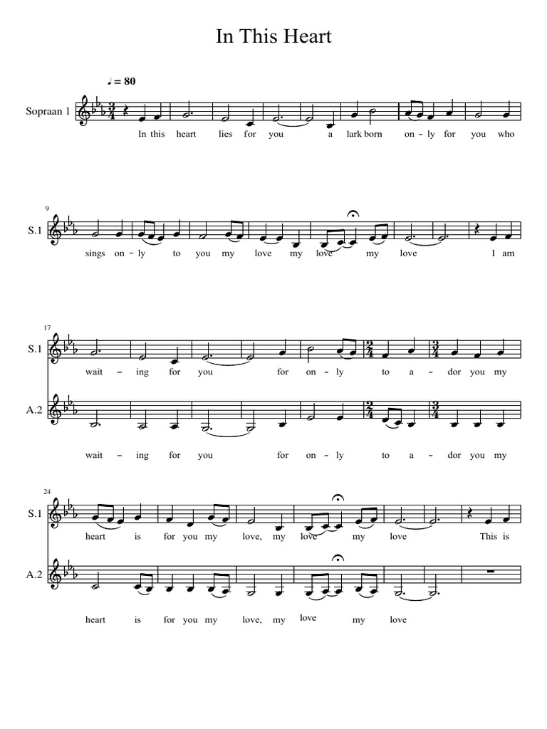 In This Heart SSAA | PDF