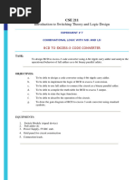 DLD Design of Combinational Circuits BCD To Excess 3 Code Converter | PDF