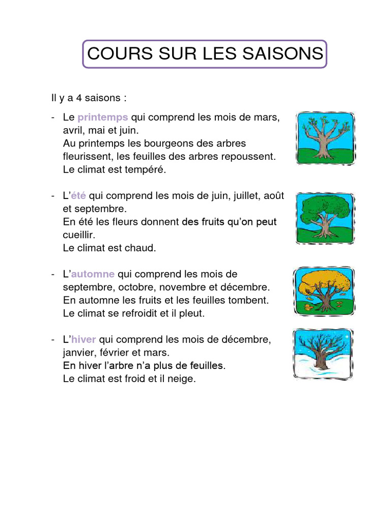 Les Saisons | PDF