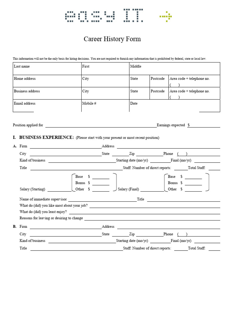 easy-it-career-history-form-pdf