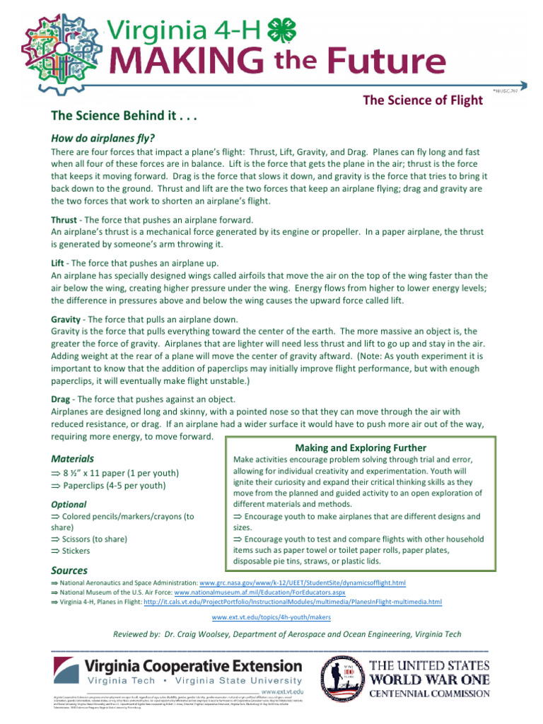 Ww1 Science Behind It Airplanes | PDF | Lift (Force) | Airplane