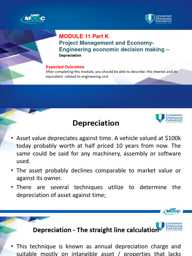 Module 11k Depreciation | PDF | Depreciation | Book Value