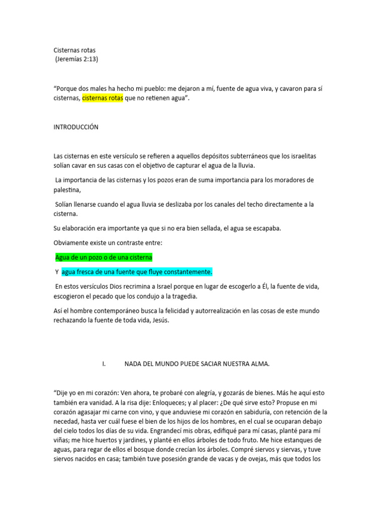 Cisternas Rotas | PDF | Cristo (título) | Jesús