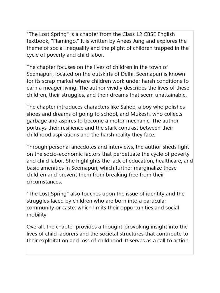 The Lost Spring | PDF