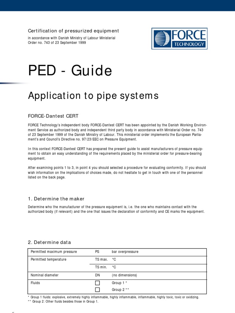 PED Guide | PDF | Quality Assurance | Vapor