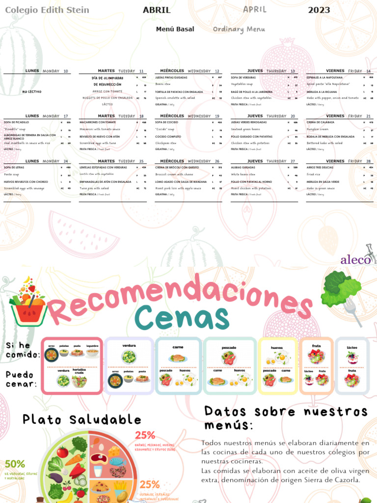 Edith - Menú Basal - Abr '23 | PDF | Cocina europea | Cocina de las ...