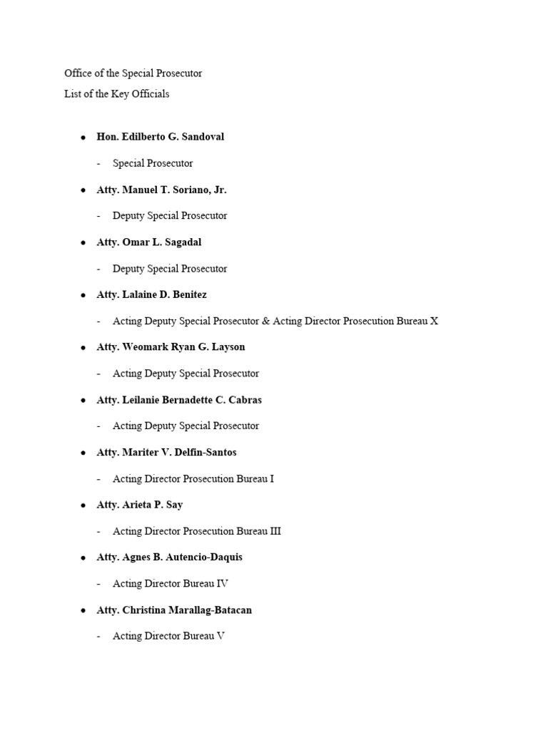 Office of The Special Prosecutor | PDF