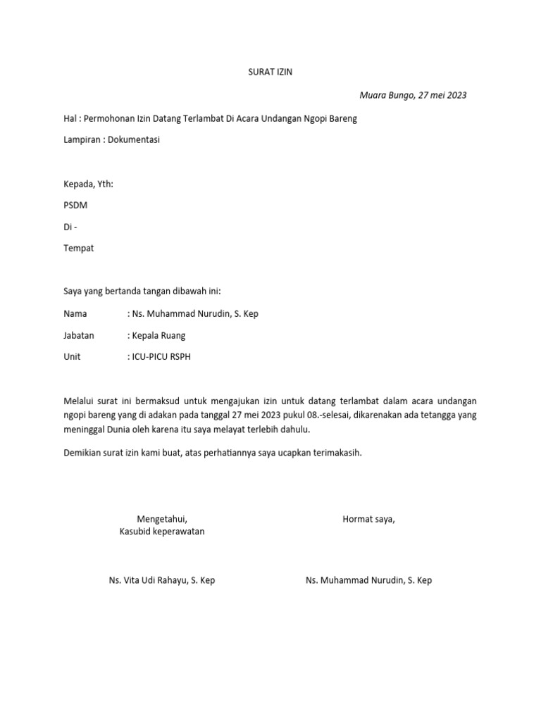 Surat Izin | PDF