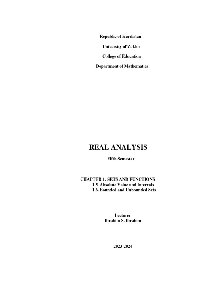 Real Analysis-Lectures 4 5 | PDF | Elementary Mathematics ...