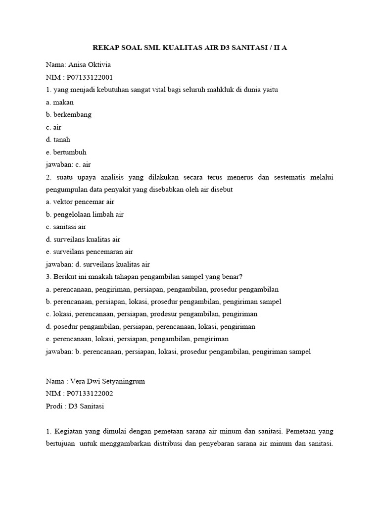 Gabungan Soal Uas SML | PDF | Sains & Matematika
