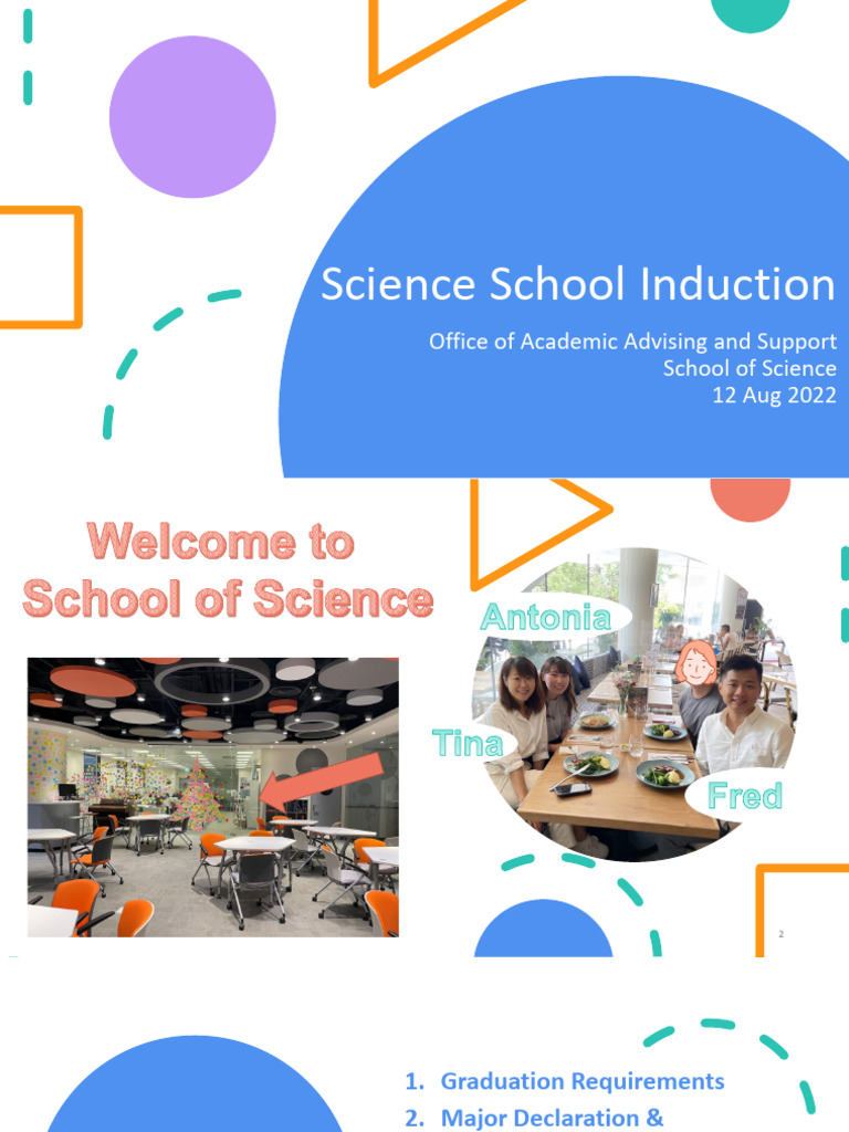 Science School Induction Guide 2022 | PDF | Mathematics | Bachelor Of ...
