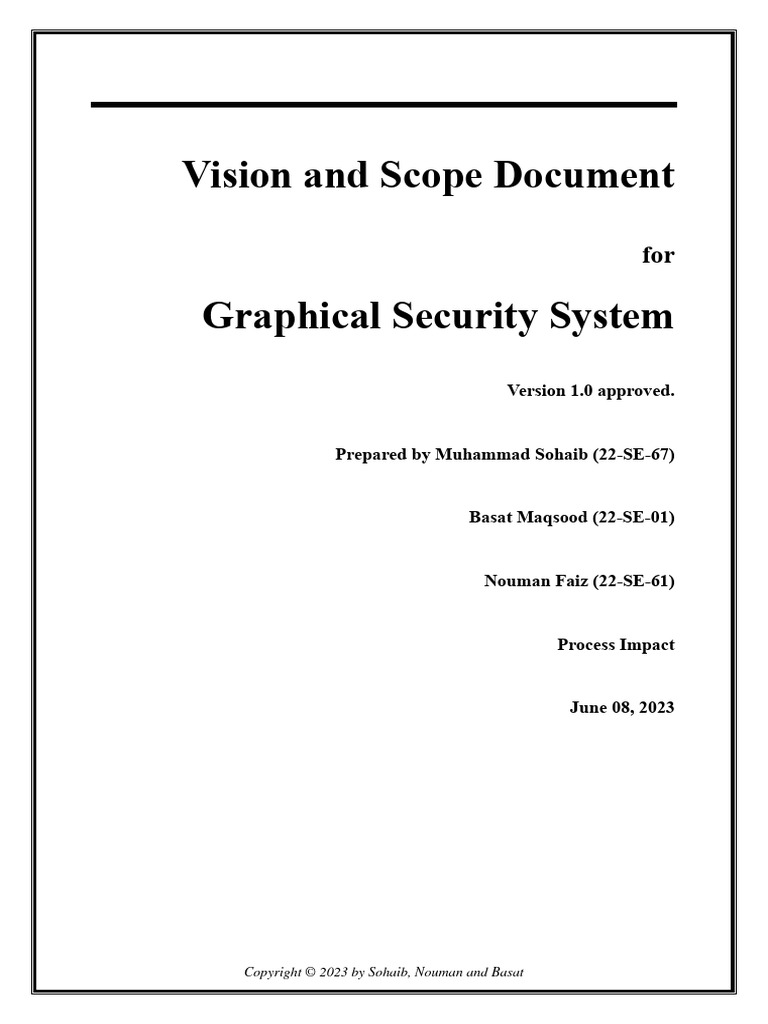 COS Vision and Scope PDF | PDF | Computer Security | Security