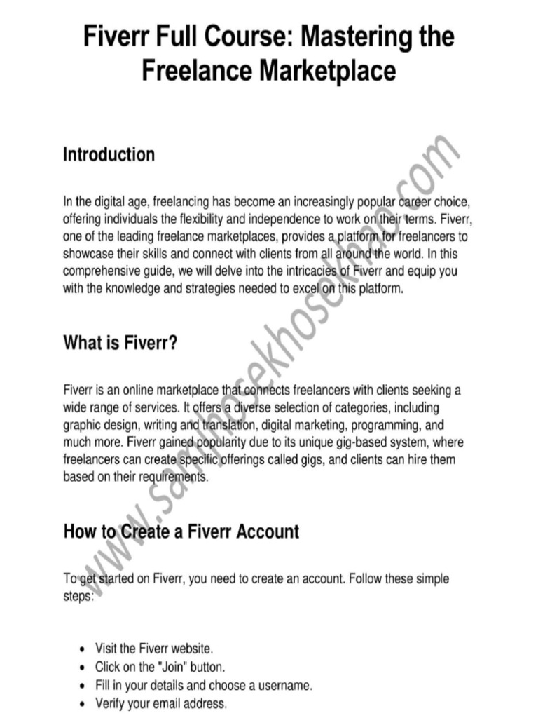 Fiver Full Course | PDF