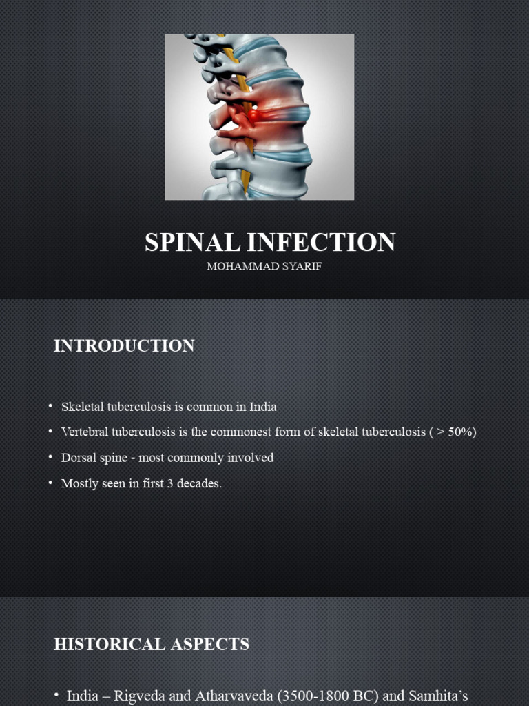 Spinal Infection | PDF | Vertebral Column | Spinal Cord