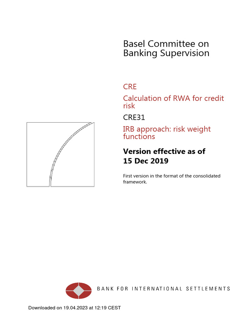 CRE31 | PDF | Financial Risk | Banks
