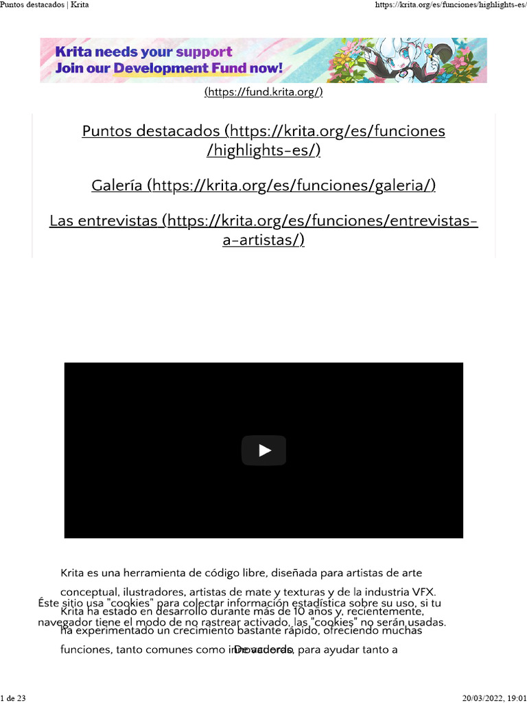 Krita - Funciones | PDF