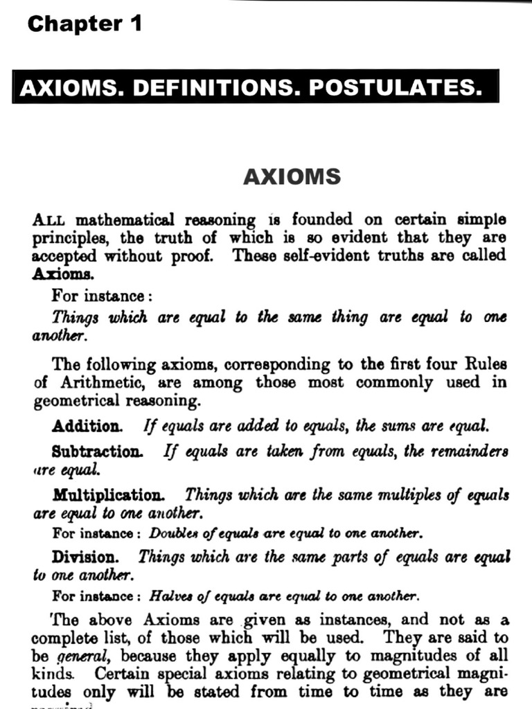 Geometry Axioms and Definitions | PDF