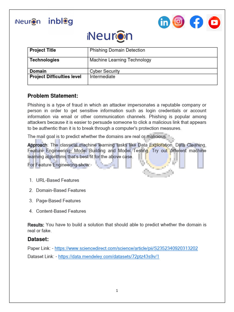 Phishing Domain Detection Updated Pdf Phishing Machine Learning 