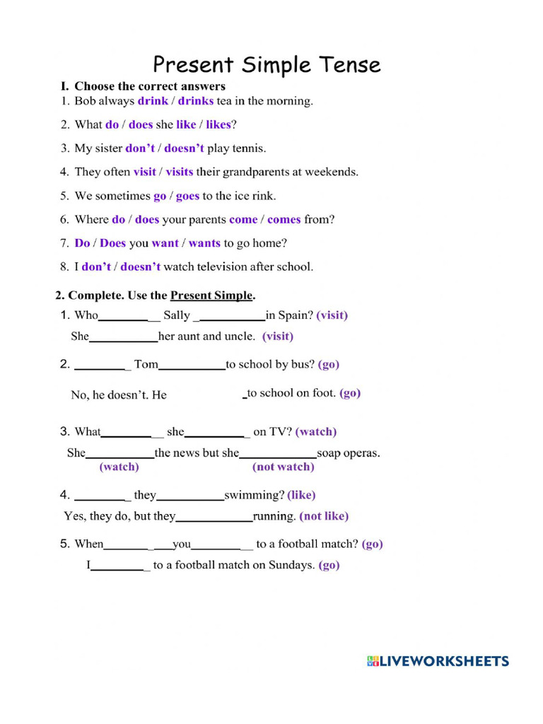 Present Simple 1 | PDF