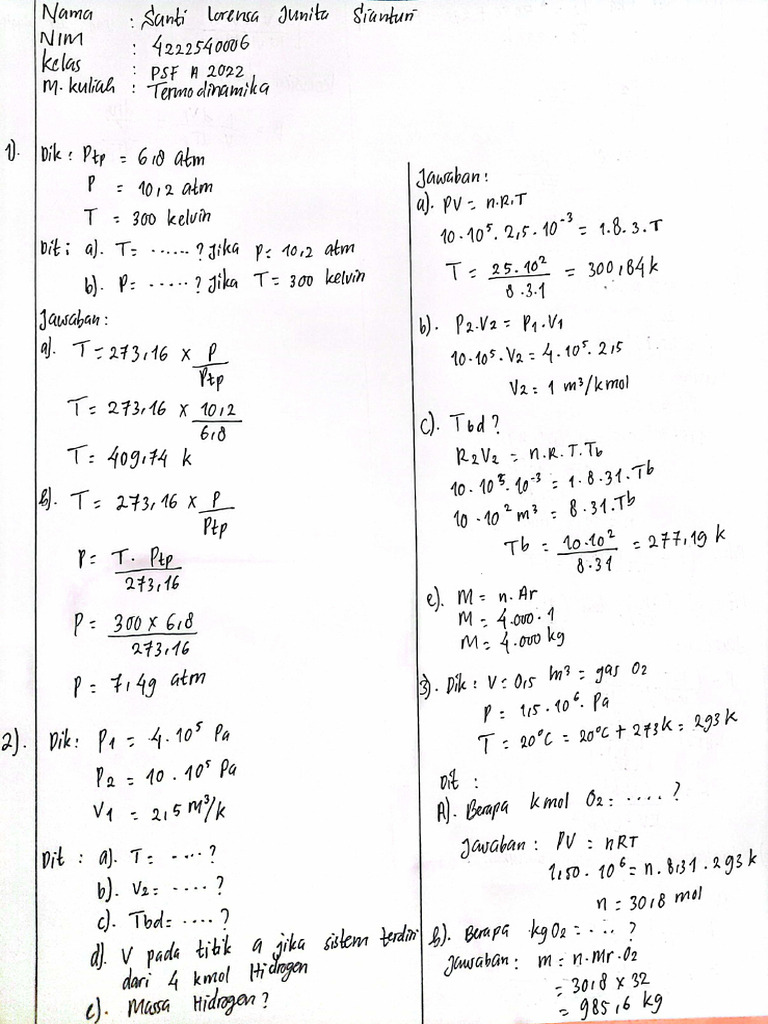 Santi Lorensa Junita Sianturi - Termodinamika - TR | PDF