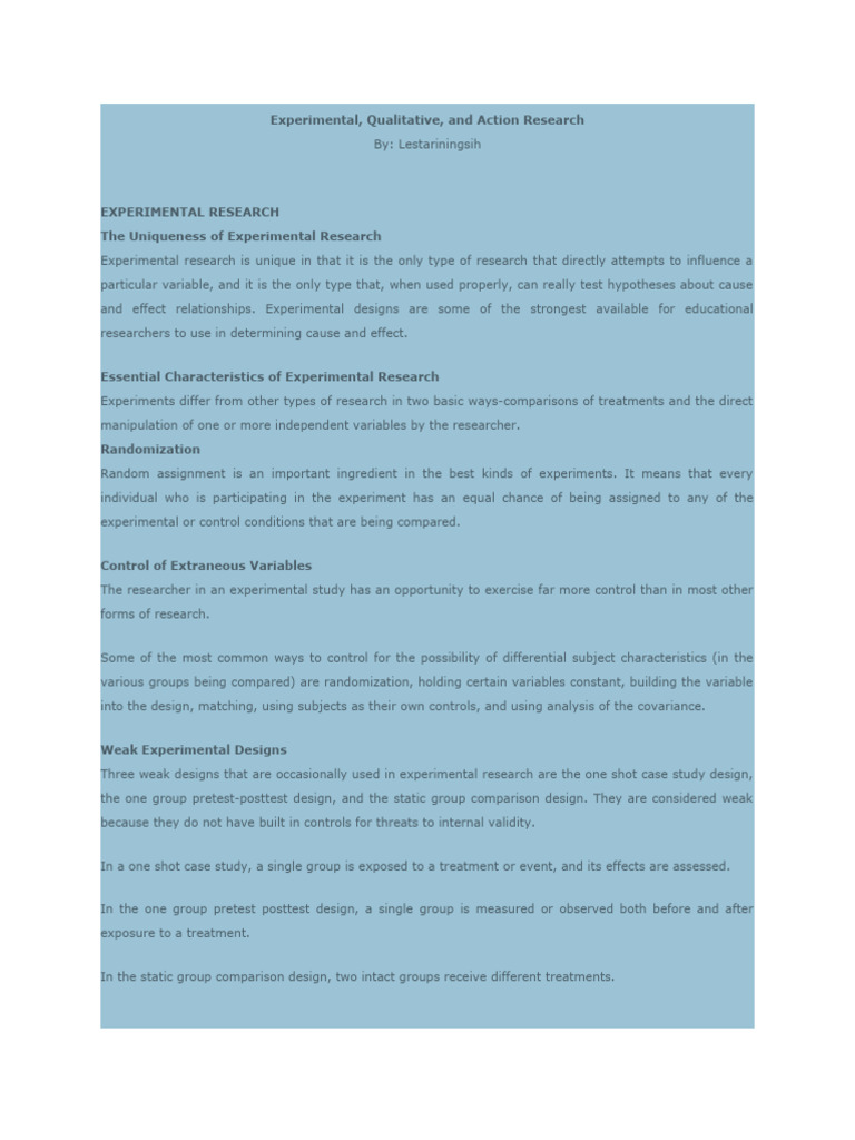 Research Methods | PDF | Experiment | Qualitative Research