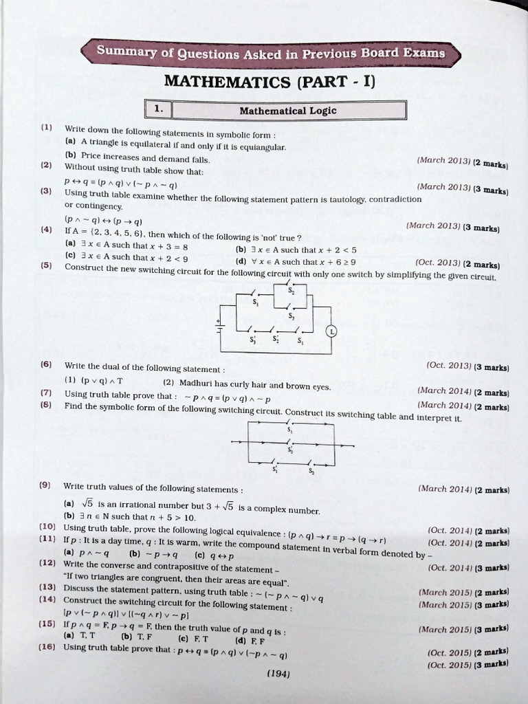 Maths Boards PYQ's | PDF