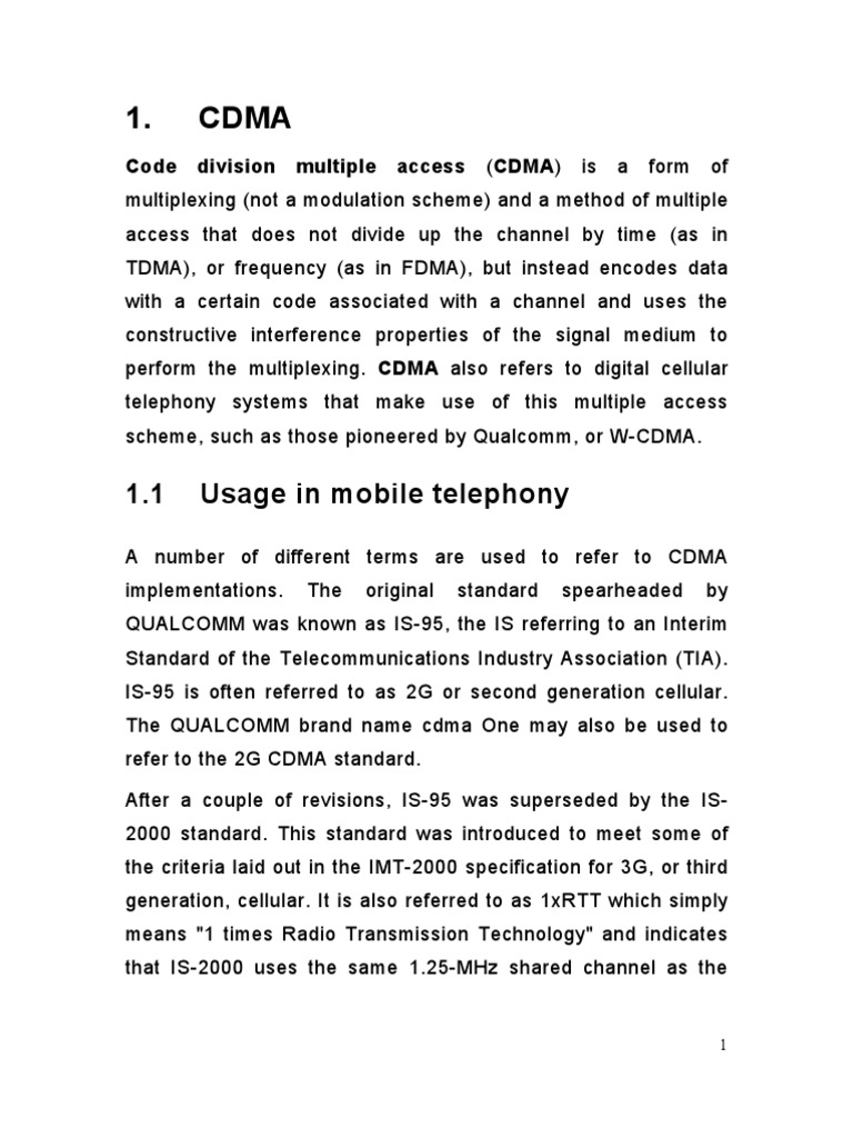 History of CDMA | PDF | Inductor | Inductance