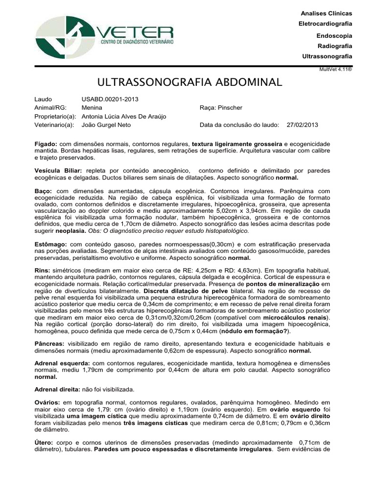 Ultrassonografia Abdominal | PDF