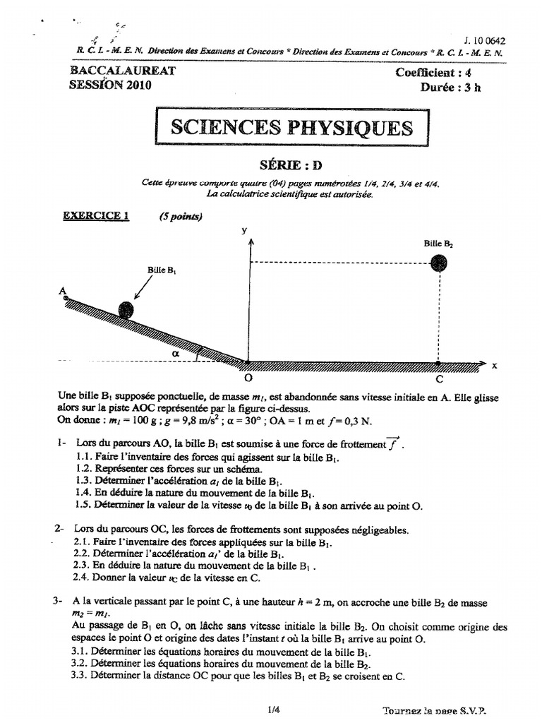 Bac C Physique 2010 | PDF