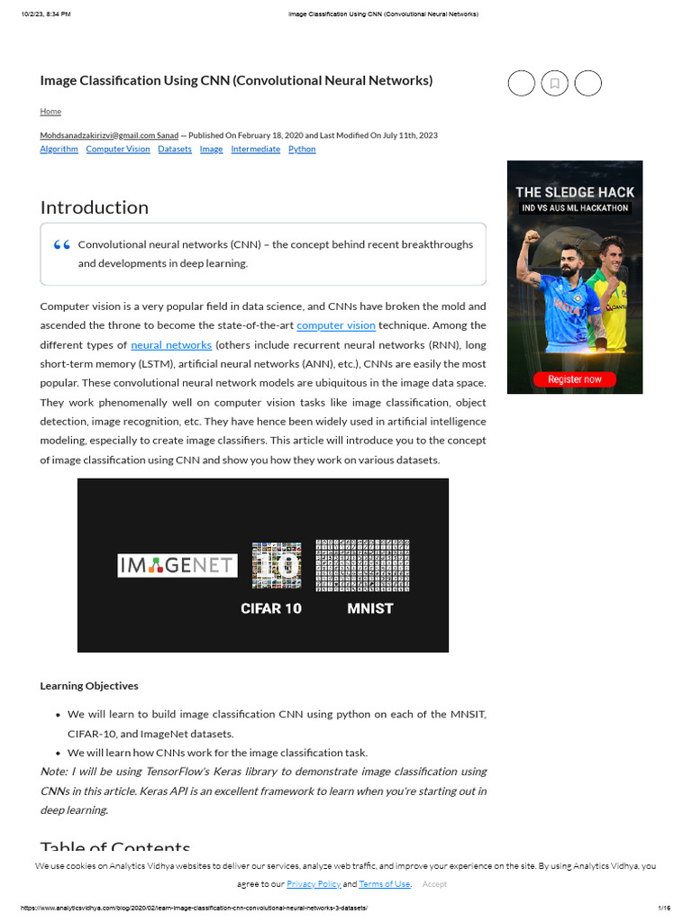 Image Classification Using CNN (Convolutional Neural Networks) | PDF ...