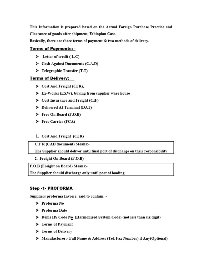 Foreign Procurement Practice, Ethiopian Case | PDF