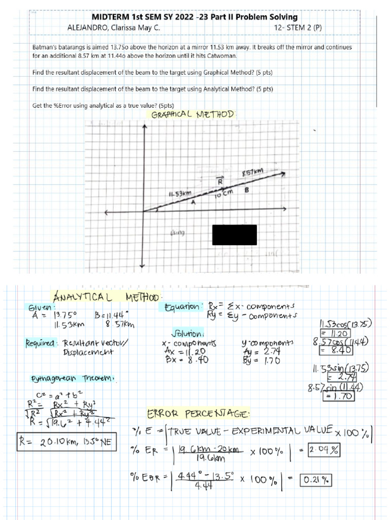 Physics Midterm Exam Part 2 | PDF