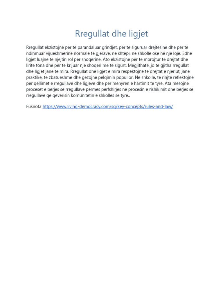 Rregullat Dhe Ligjet | PDF