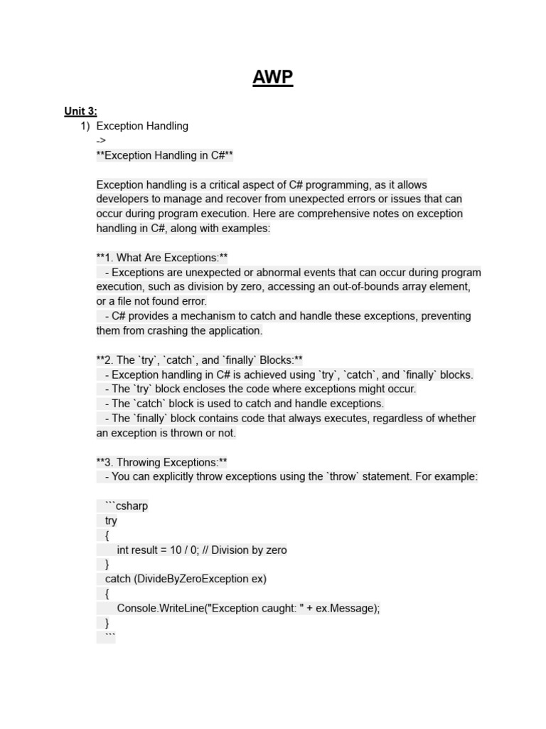 AWP Unit 3,4 and 5 | PDF | Http Cookie | Xml