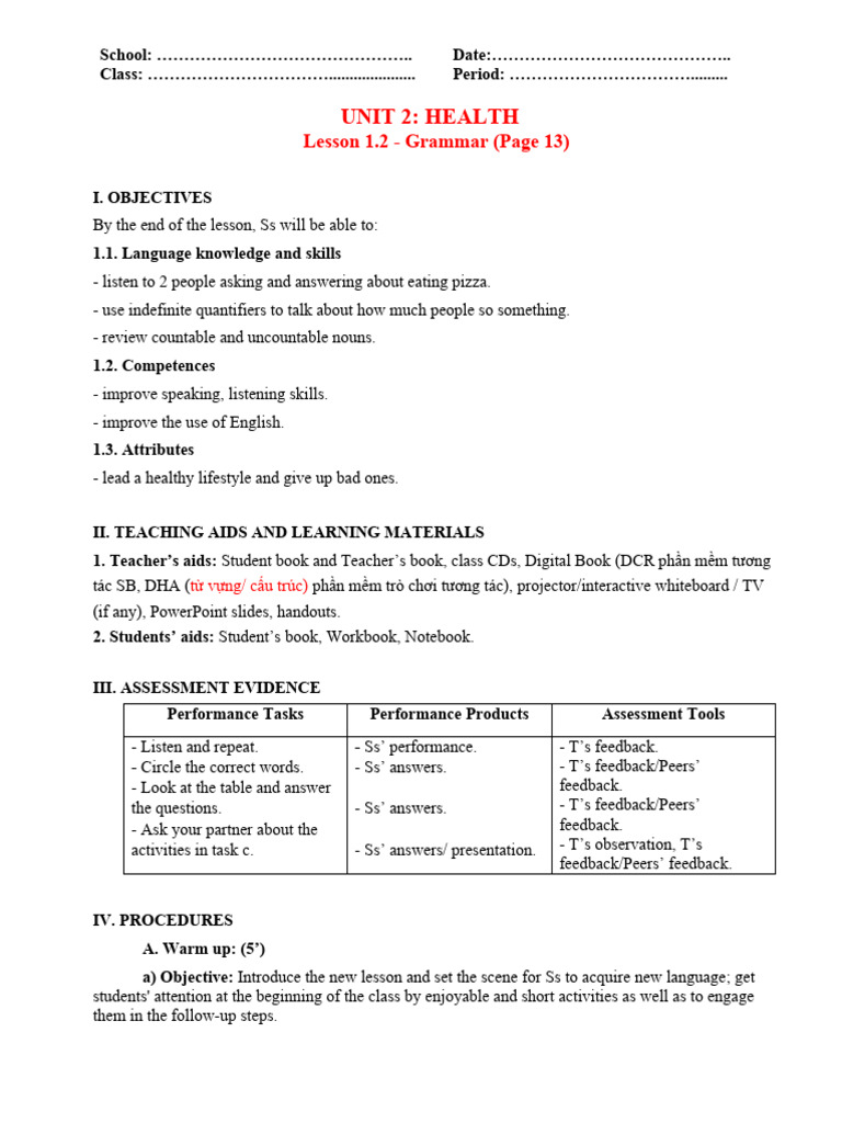 UNIT 2 - LESSON 1 - PART 2 - Grammar | PDF | Noun | Plural UNIT 2 - LESSON 1 - PART 2 - Grammar | PDF | Noun | Plural