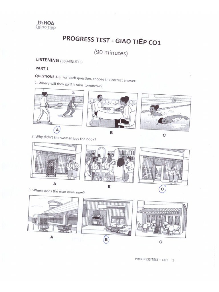 Progress Test Co1 | PDF