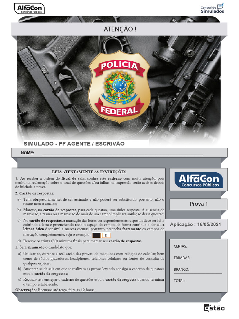 Simulado Policia Federal | PDF Simulado Policia Federal | PDF