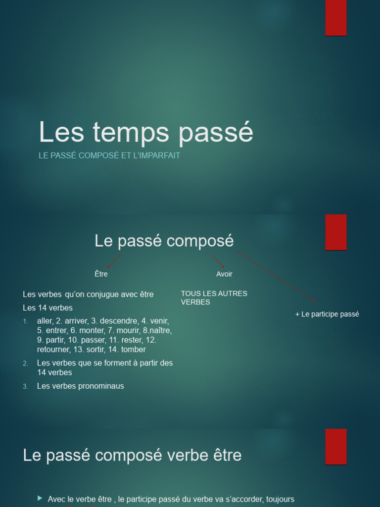 Passé Composé et Imparfait en Français | PDF | Linguistique