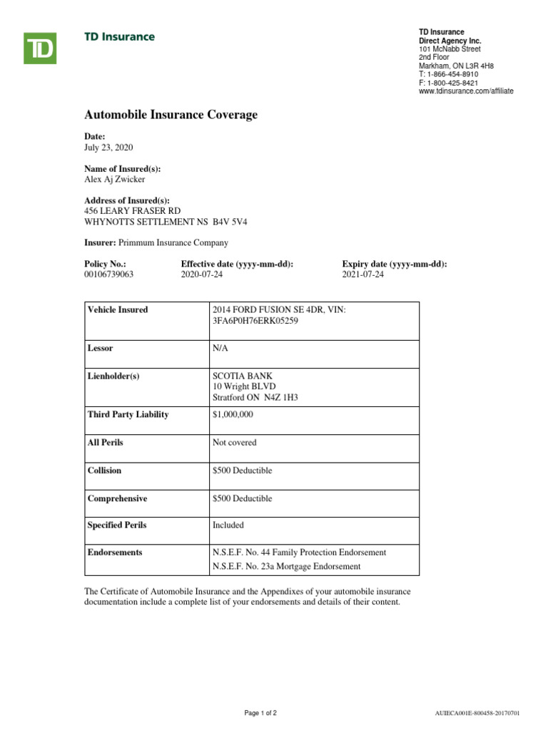 Insurance Documents | PDF