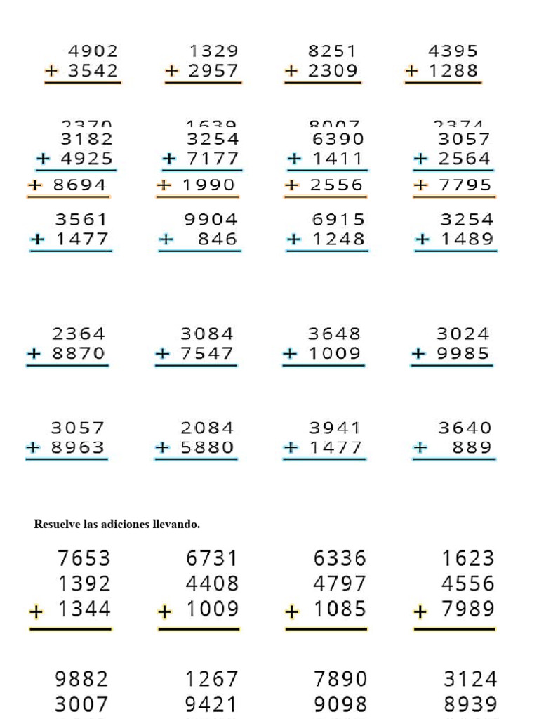 Sumas Llevando | PDF