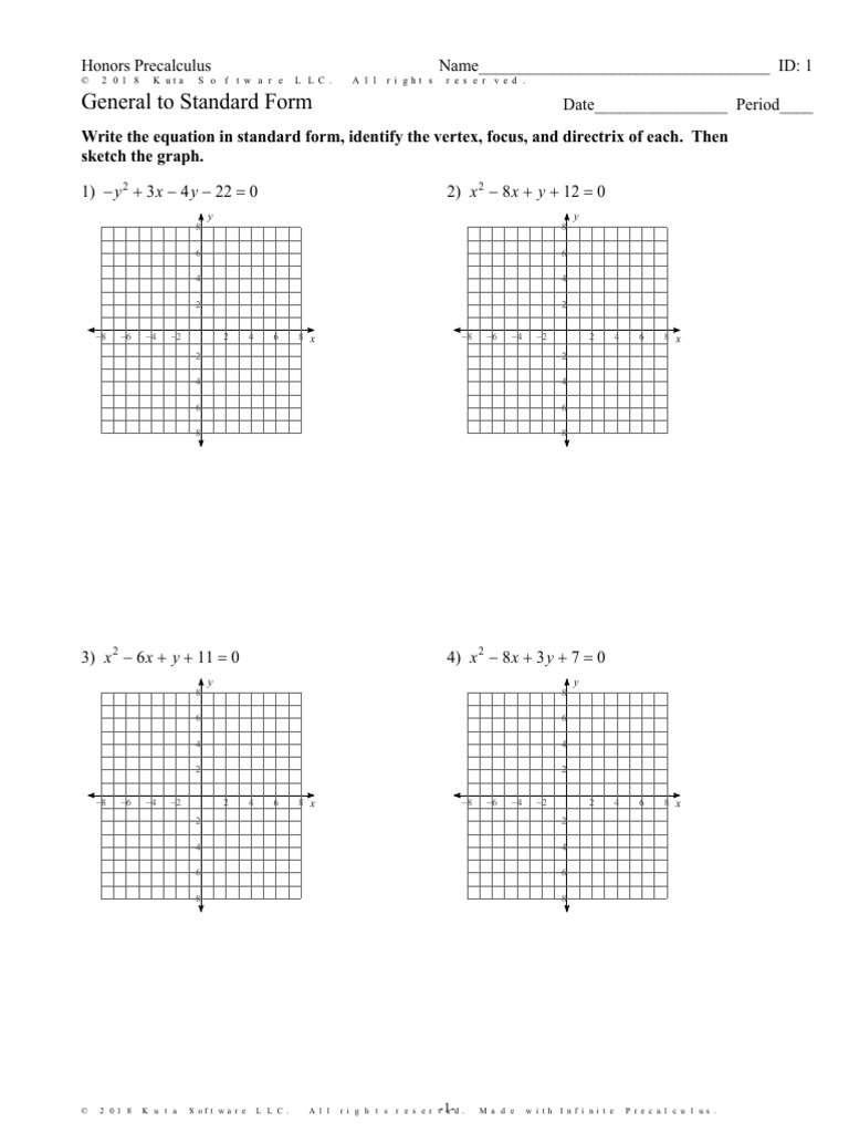 parabola_equations_general_to_standard_form | PDF | Combinatorics | Discrete Mathematics